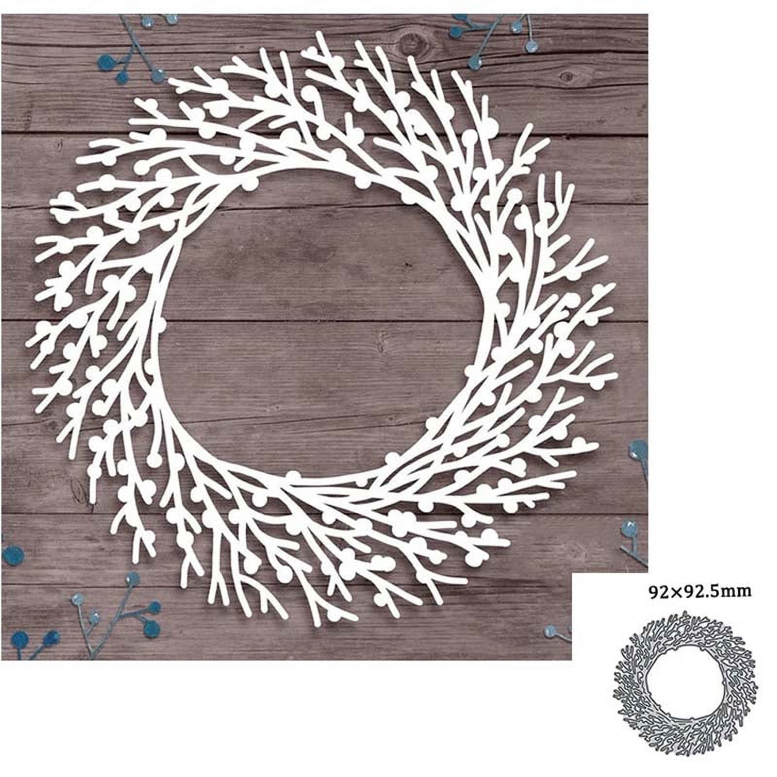 Metal Die Cuts, Wreath Branches Cutting Dies for DIY Scrapbooking Album ...