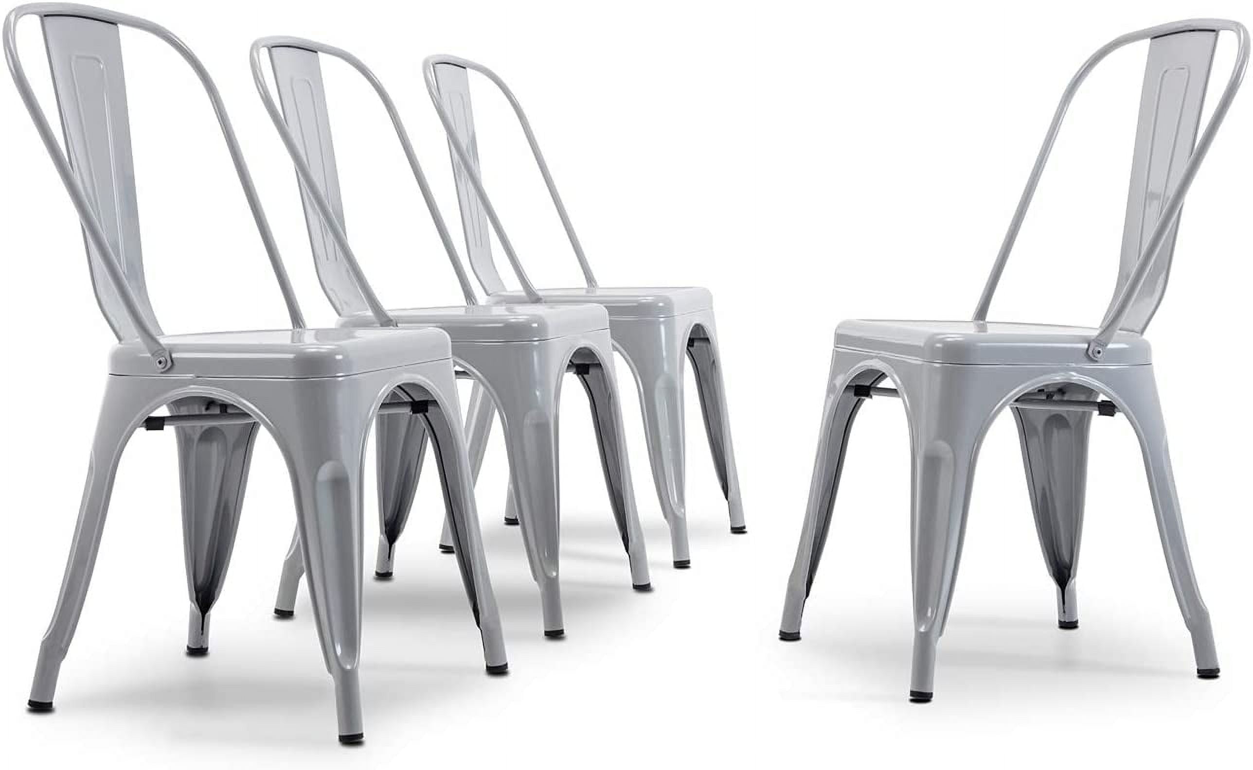 Metal Dining Chairs Stackable Metal Chairs Vintage Farmhouse Chairs ...