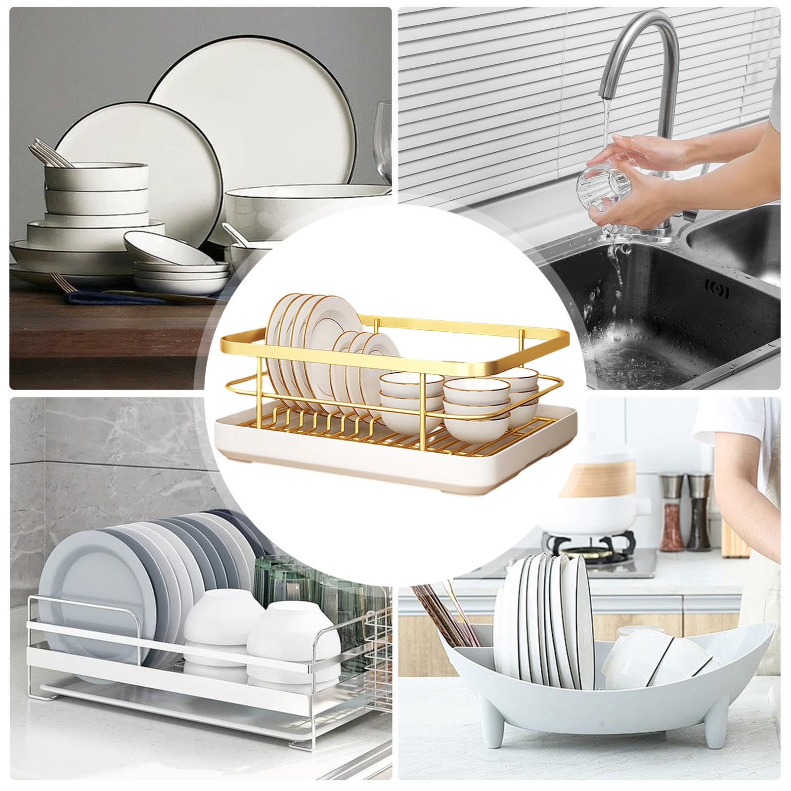 Metal Dish Drying Rack for Kitchen Counter Space Saving Stainless Steel ...
