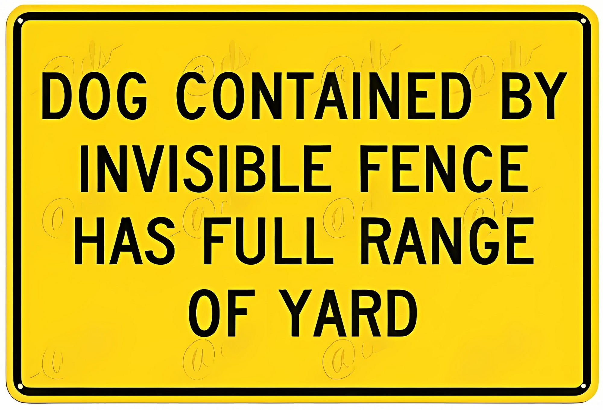 Metal Dog Invisible Fences Full Range Sign - 12×8 Inches, Home Office ...