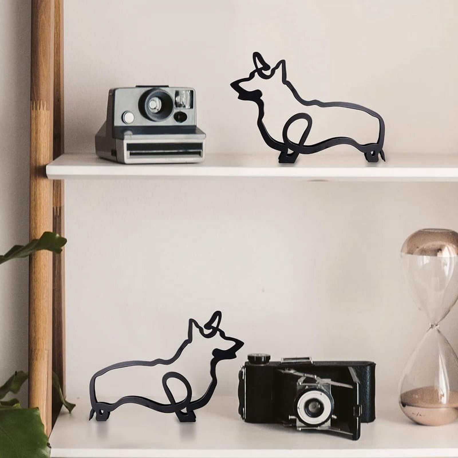 Metal Dog Minimalist Art Wall Sculpture, Minimalist Dog Line Wall Art ...