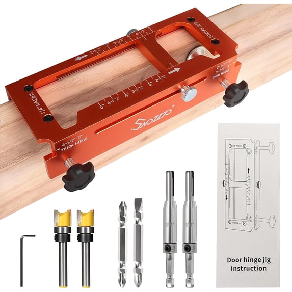 Metal Door Hin Jig, Adjustable Router Jig Fits Hins 2.5"–5" Length ...