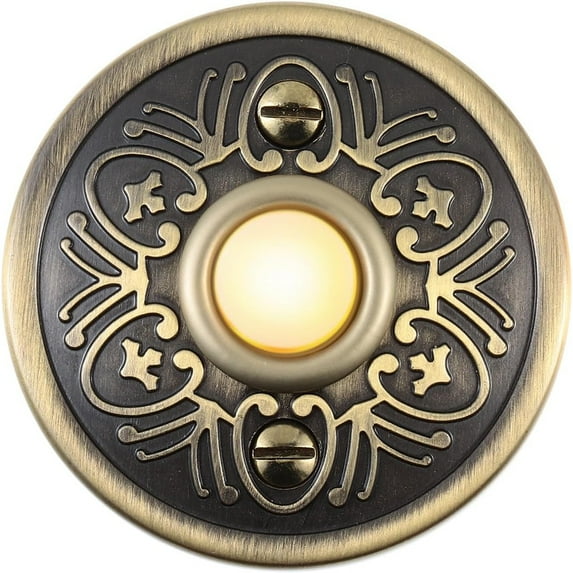 Metal Doorbell Push Button Bronze Wired Led Light Door Bell Buttons ...