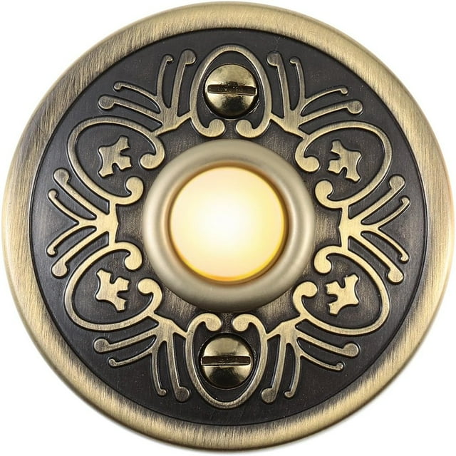 Metal Doorbell Push Button Bronze Wired Led Light Door Bell Buttons ...