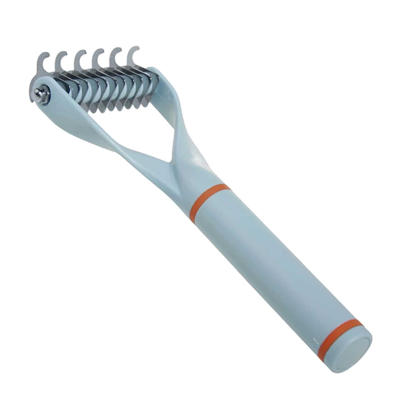 Metal Double Sided Pet Grooming Brush - 2-in-1 Shedding & Detangling ...
