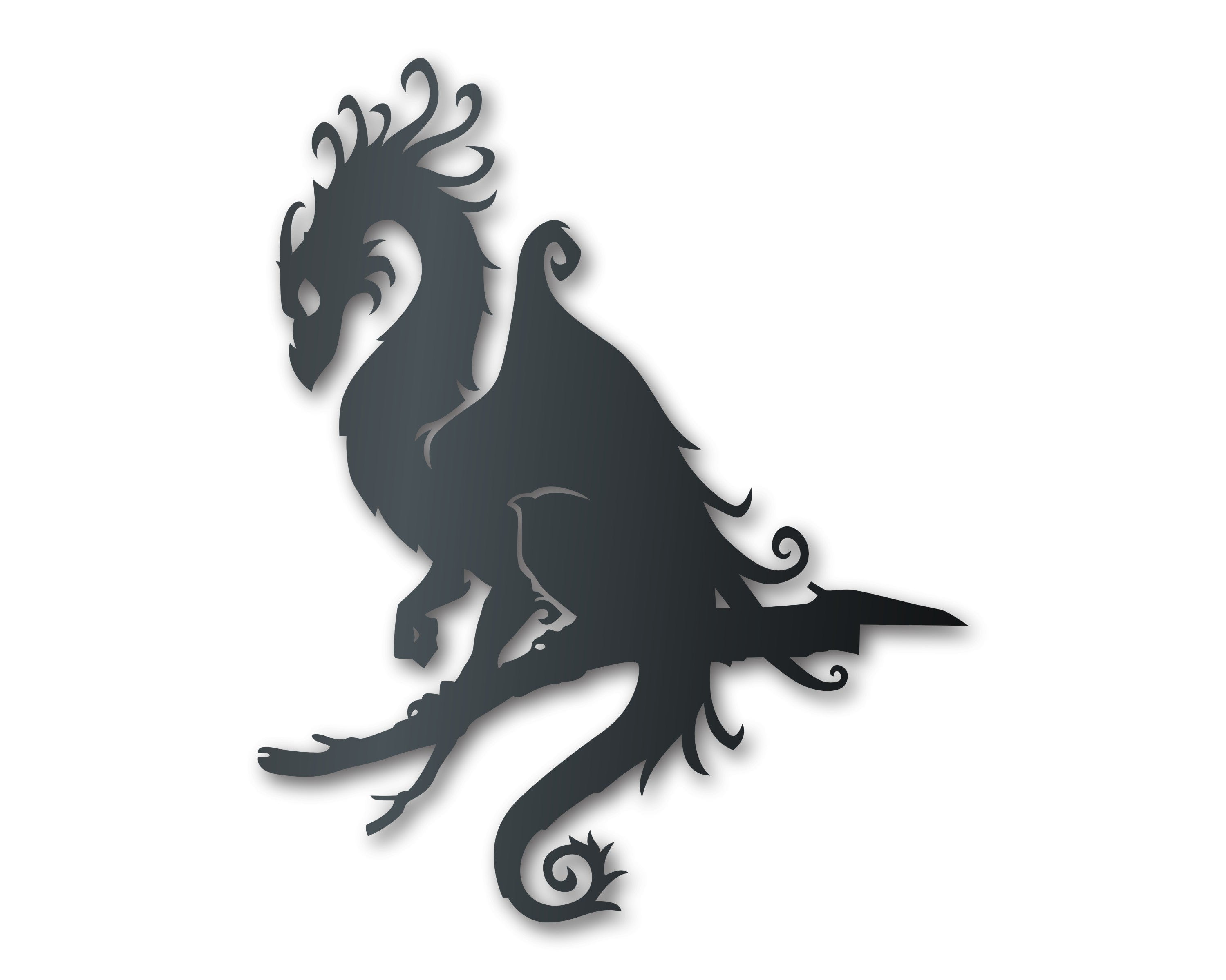 Metal Dragon Tree Stake | Fantasy Dragon Sign | Indoor Outdoor | Up to ...