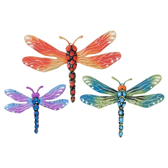 Metal Dragonfly Plaques, Outdoor Décor, Vibrant Colors and Design ...