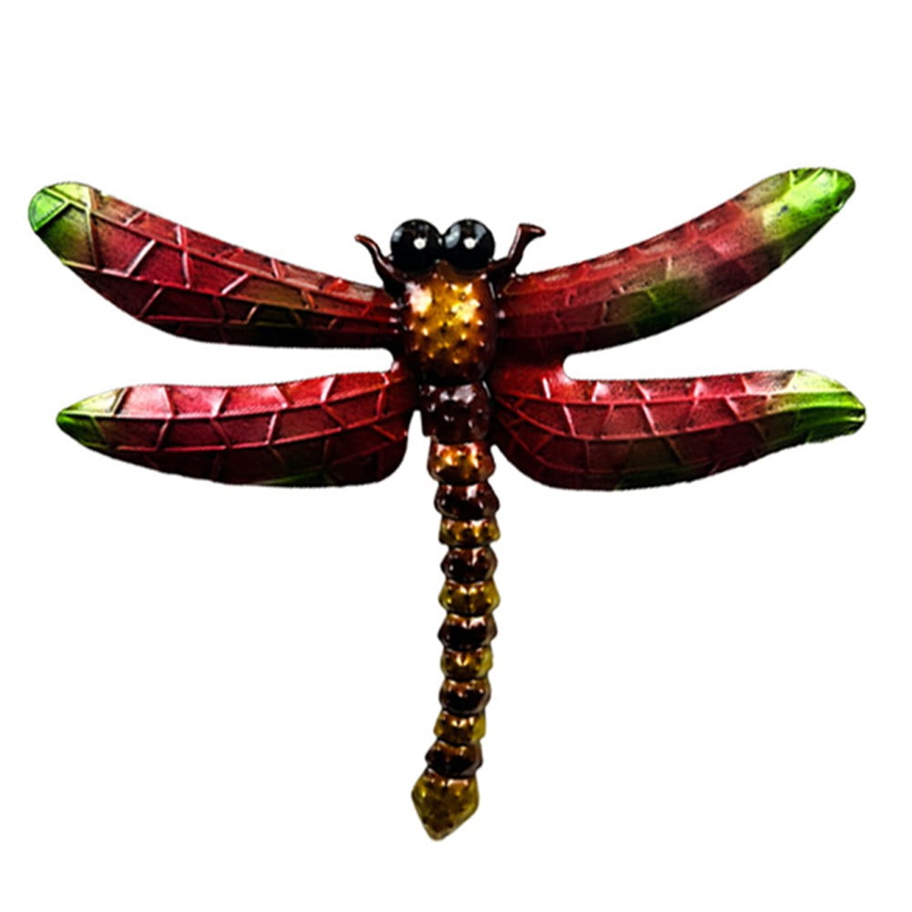 Metal Dragonfly Wall Decor 3D Colorful Garden Art Dragonflies Hanging ...