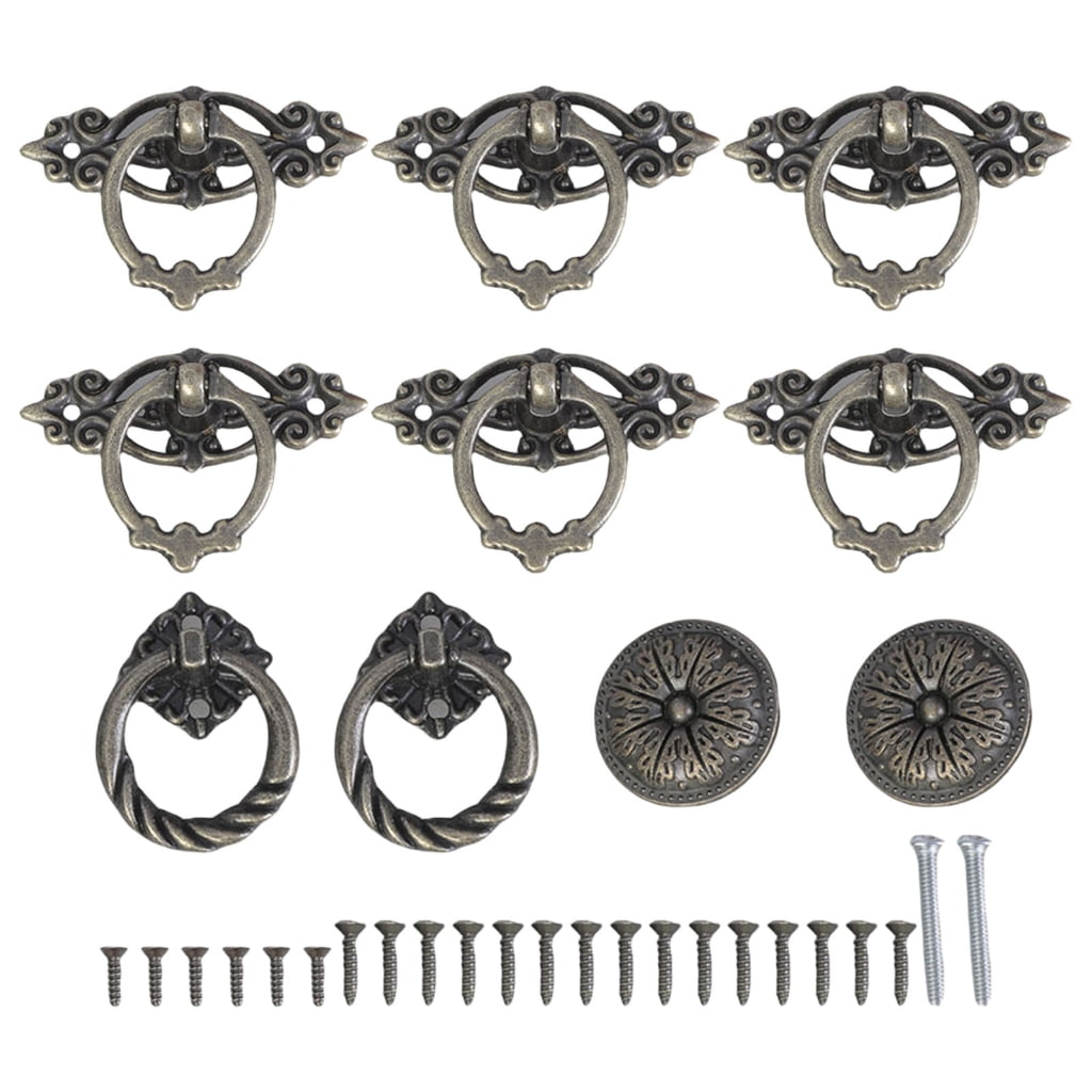 Metal Drawer Pulls Small Rings Pulls set for Elegant Cabinet & Closet ...