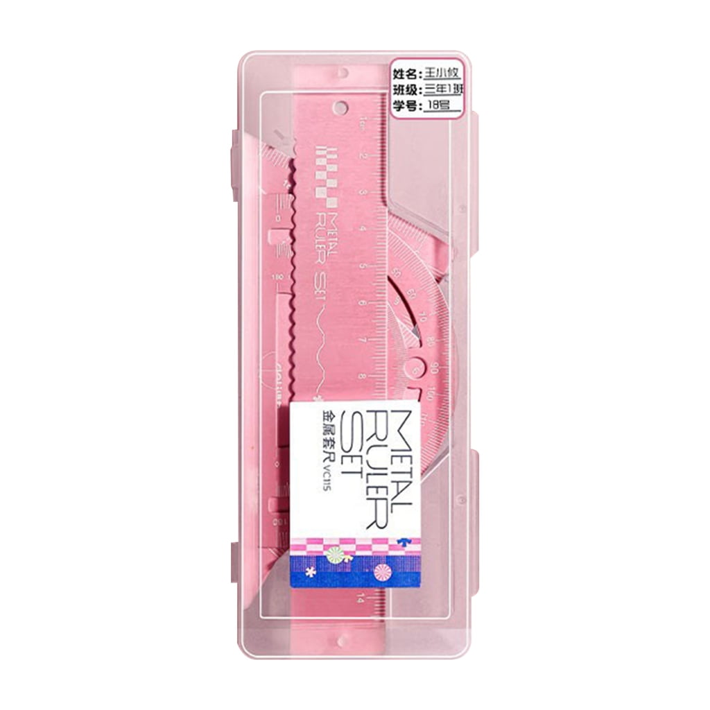 Metal Drawing Ruler Set Student Geometry Tool Student Geometry Math Set ...