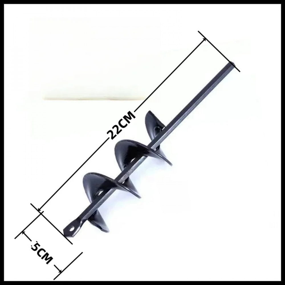 Metal Drill Bit Set Steel Gardening Tools Yard Spiral Rod Loose Soil ...