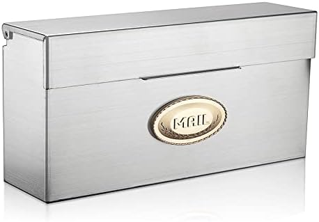 Metal Drop Box,Heavy Duty Letter Box Stainless Steel Mailbox Wall Mount ...