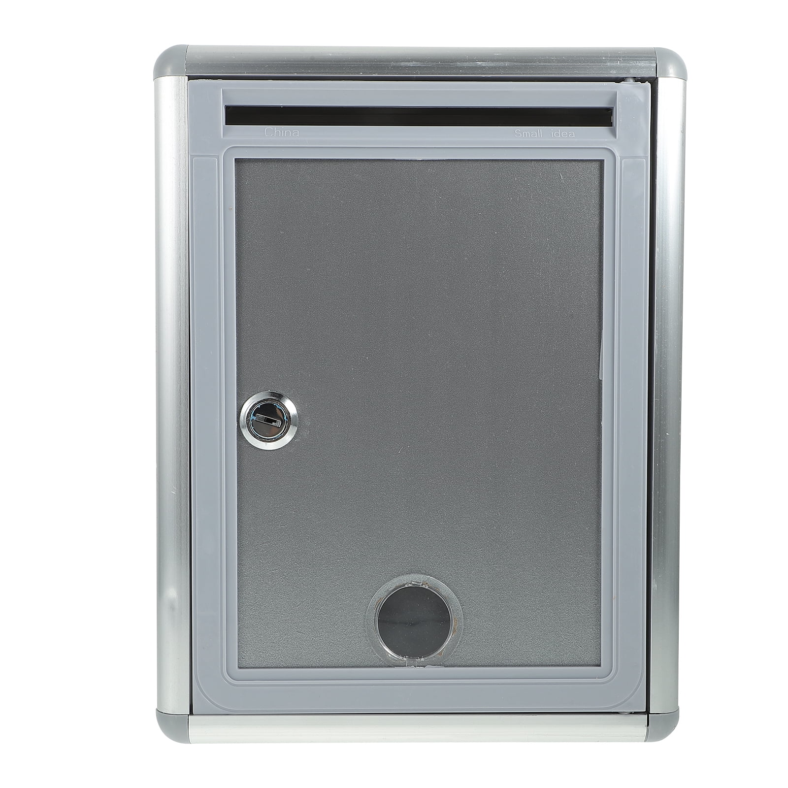 Metal Drop Box Wall Mount Locking Mailbox Suggestion Box Aluminum Alloy ...