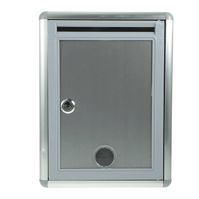 Metal Drop Box Wall Mount Locking Mailbox Suggestion Box Aluminum Alloy ...