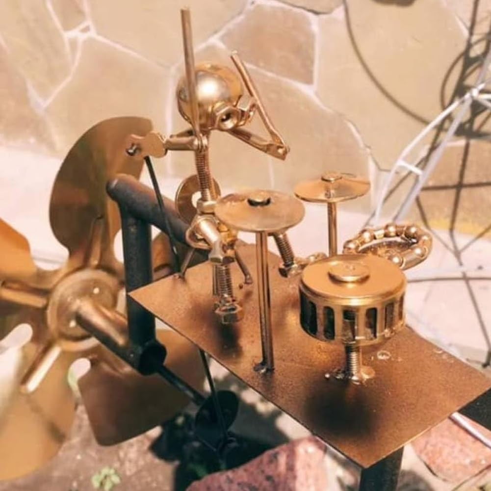 Metal Drummer Windmill, Handmade Drummer Wind Spinner - Weather ...