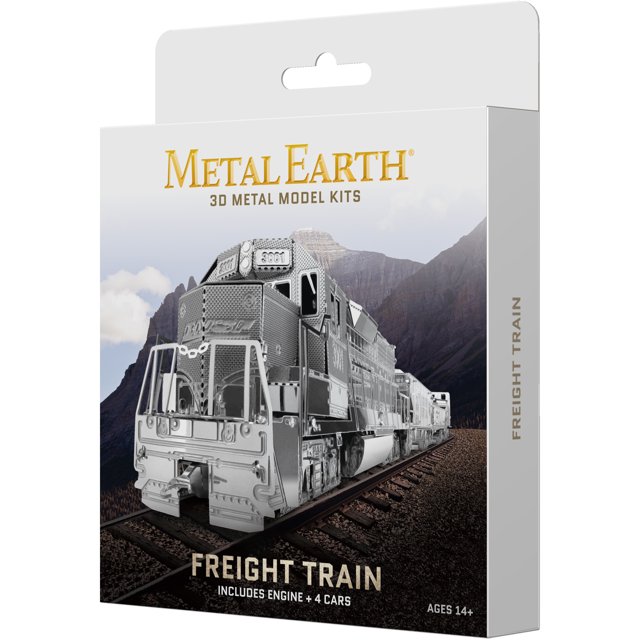 Metal Earth 3D Metal Model Kit Freight Train Box Set - Walmart.com