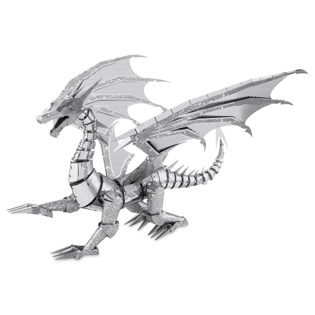Metal Earth Dragon 3D Metal Model Kit - Silver Dragon - Walmart.com