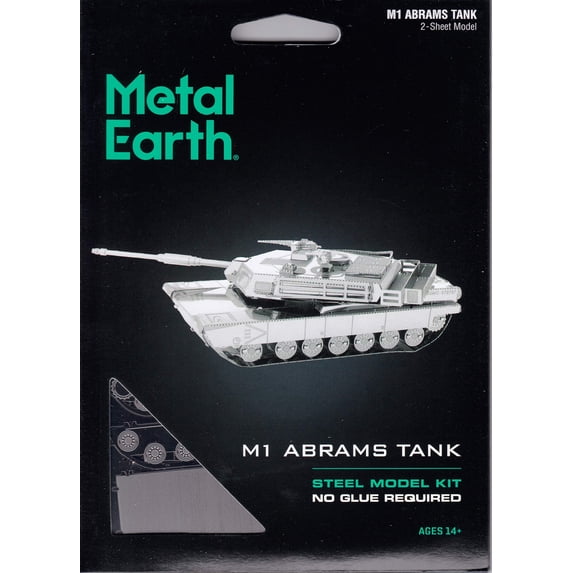 Metal Earth M1 Abrams Tank 3D Metal Model + Tweezer 12064 - Walmart.com