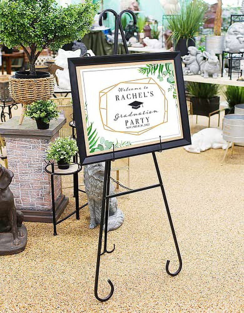 Metal Easel Display Stand - Decorative Black Picture Easel Stand for ...