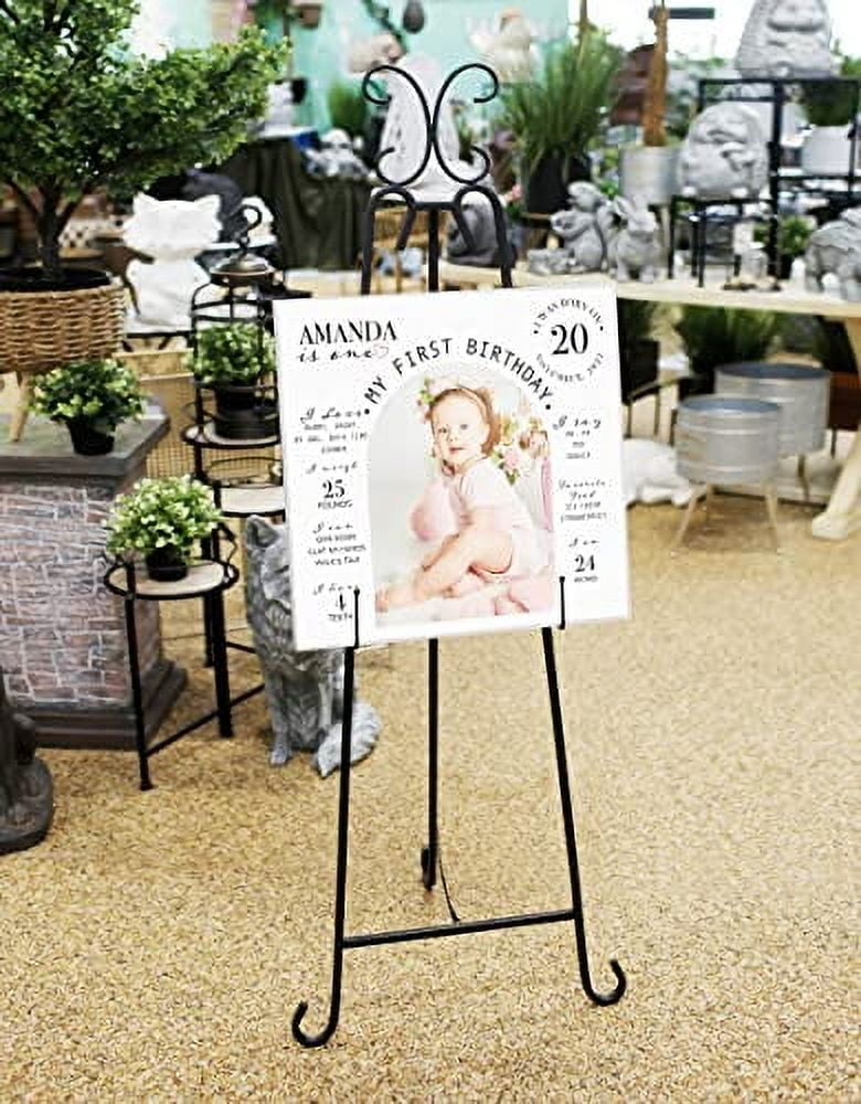 Metal Easel Display Stand - Decorative Black Picture Easel Stand for ...