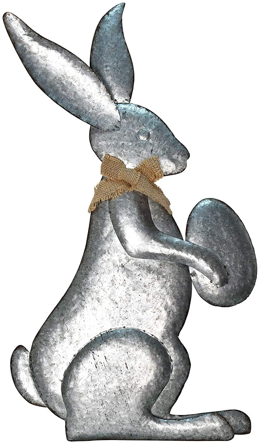 Metal Easter Rabbit Decor, Indoor Outdoor Standing Easter Bunny Decor ...