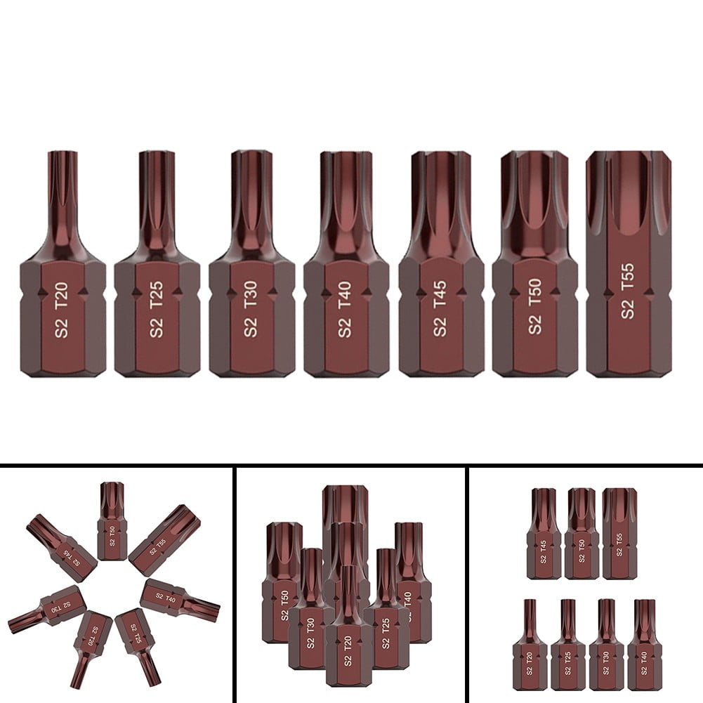 Metal Electric Torx Screwdriver Bits 10Mm Shank Magnetic Batch Head T20 ...