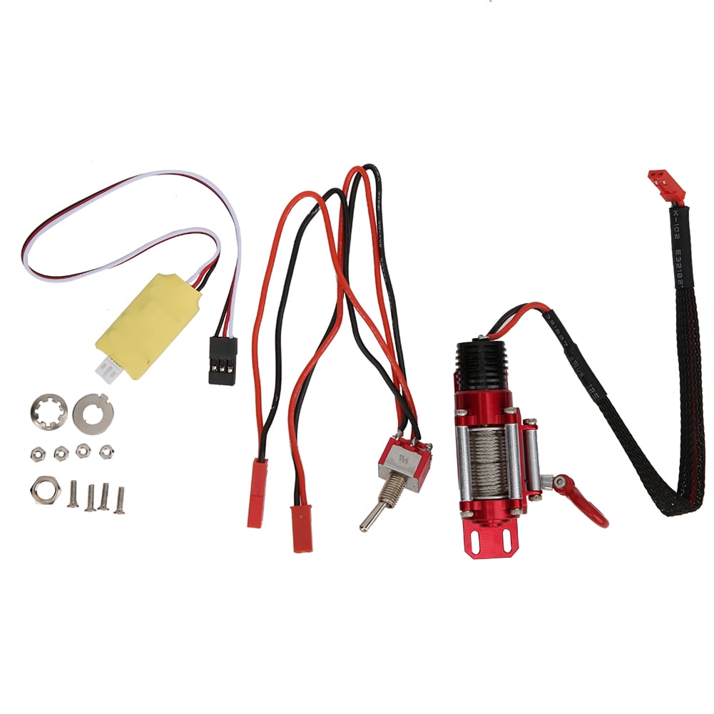 Metal Electric Winch Kit with Remote Control Panel for 1/10 Scale RC ...