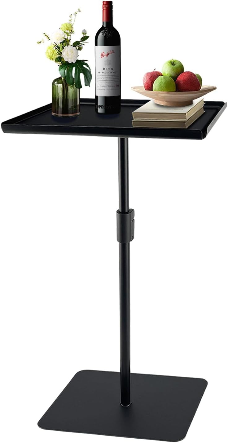 Metal End Table,Height Adjustable Tall Side Tables Living Room,Small ...