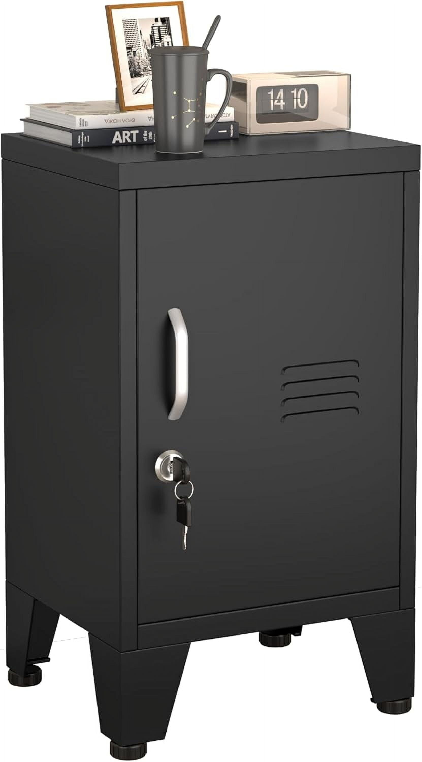 Metal End Table, Narrow Nightstand, Small Side Tables and Office ...