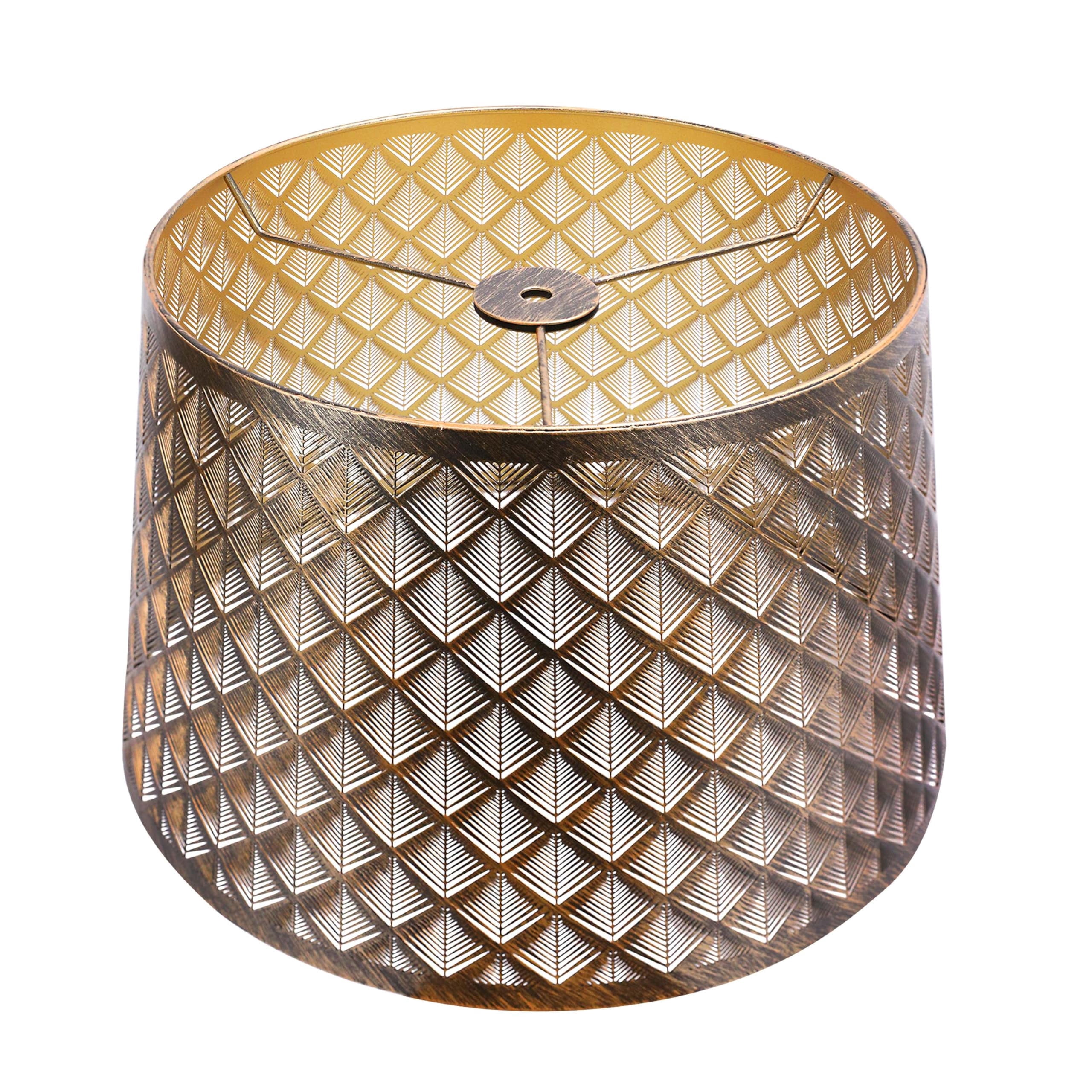 Metal Etching Arrow Lamp Shade, SWAIFDEE Drum Lampshade for Table Lamps ...