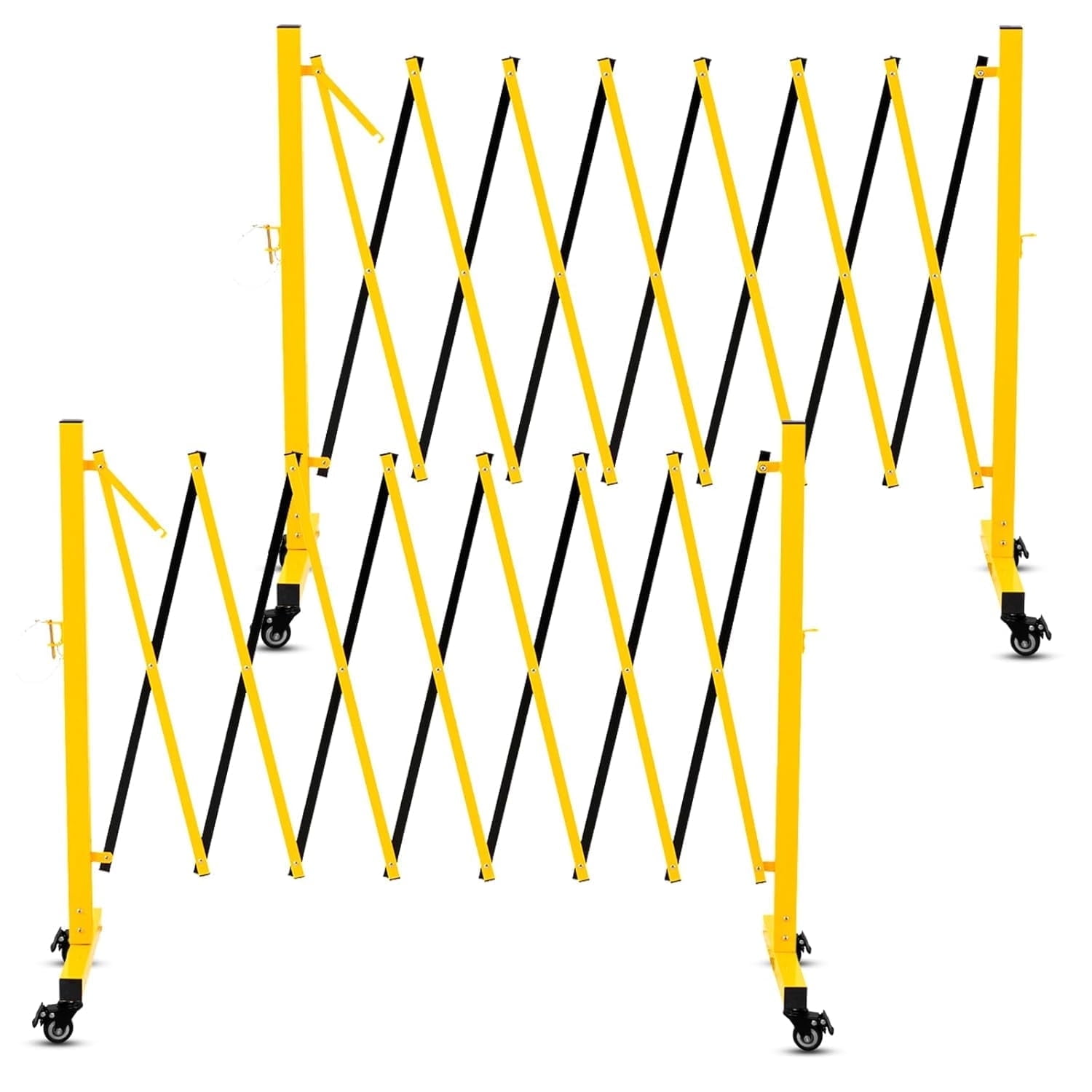 Metal Expandable Barricade｜11FT Folding Security Gate Safety Barrier ...