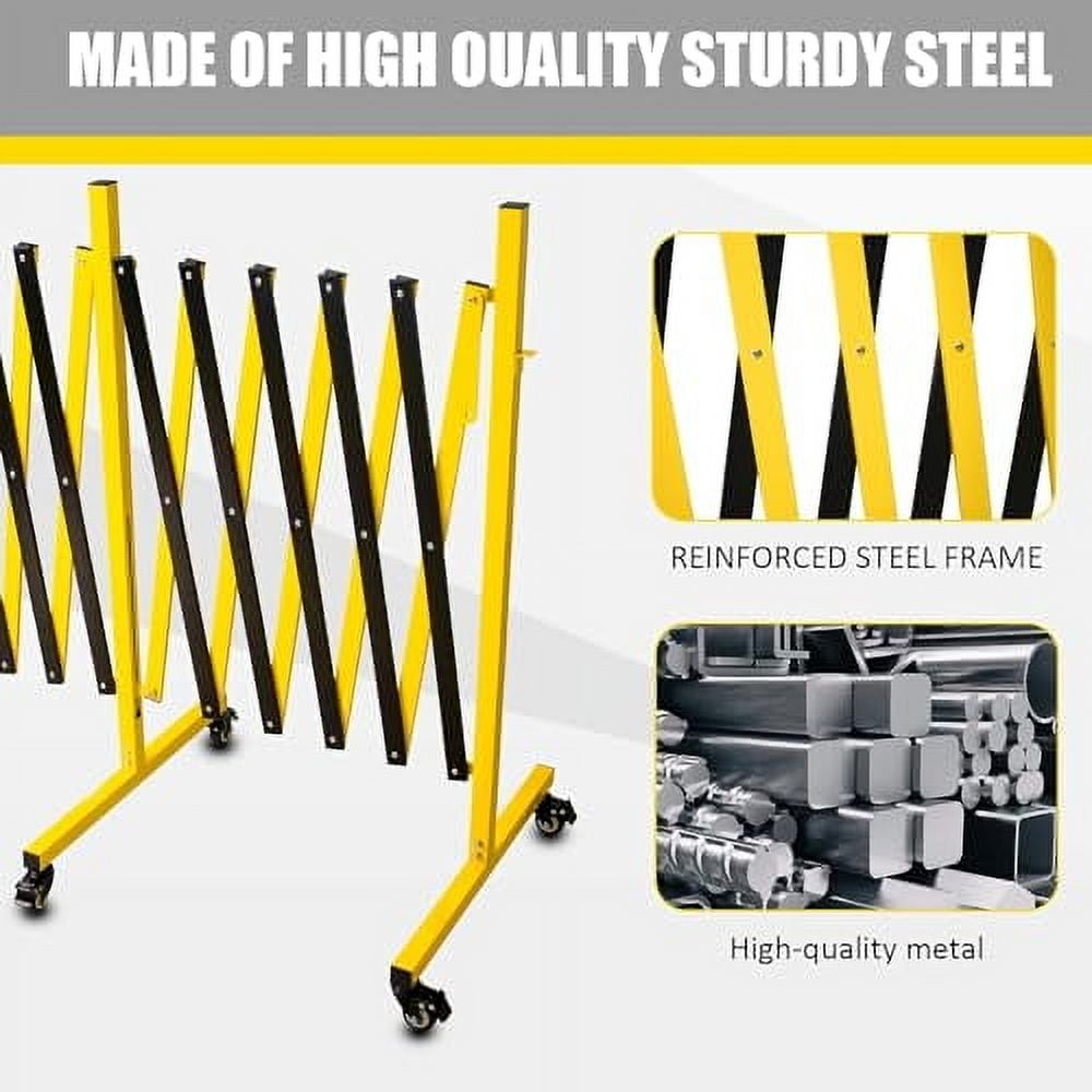 Metal Expandable Barricade, 17 Feet Retractable Fence Outdoor, Mobile ...