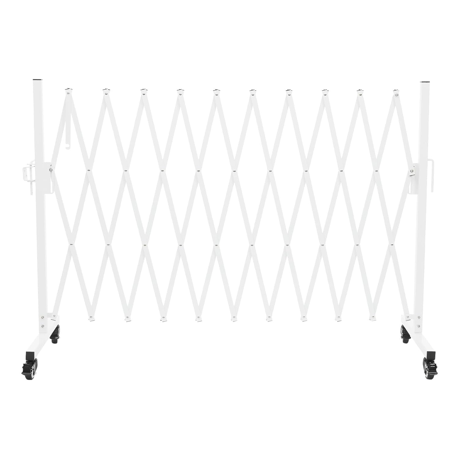 Metal Expandable Barricade Gate 10.83FT Folding Security Gate with ...