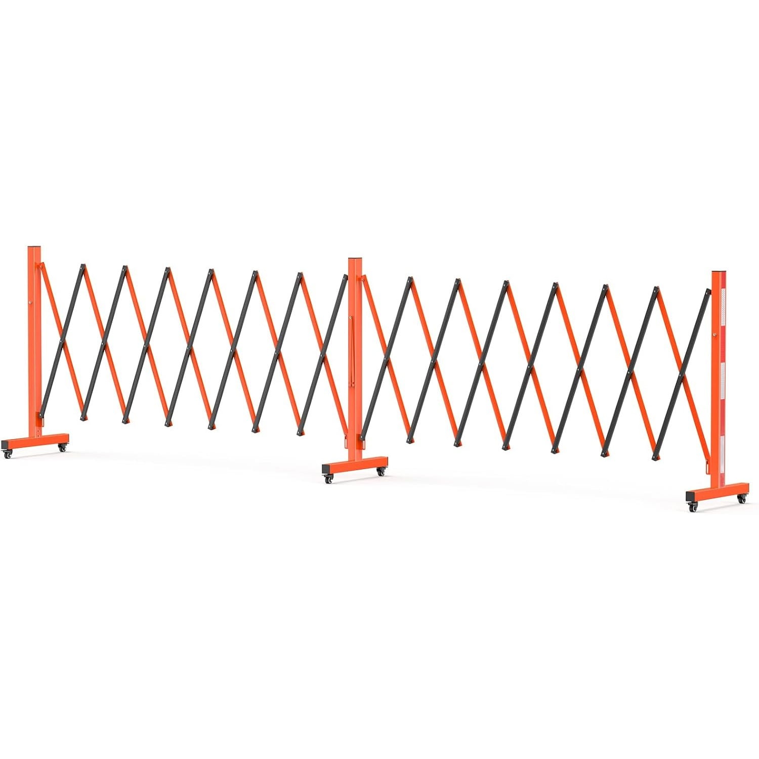 Metal Expandable Barricade Gate Outdoor, 16FT Folding Safety Barrier ...