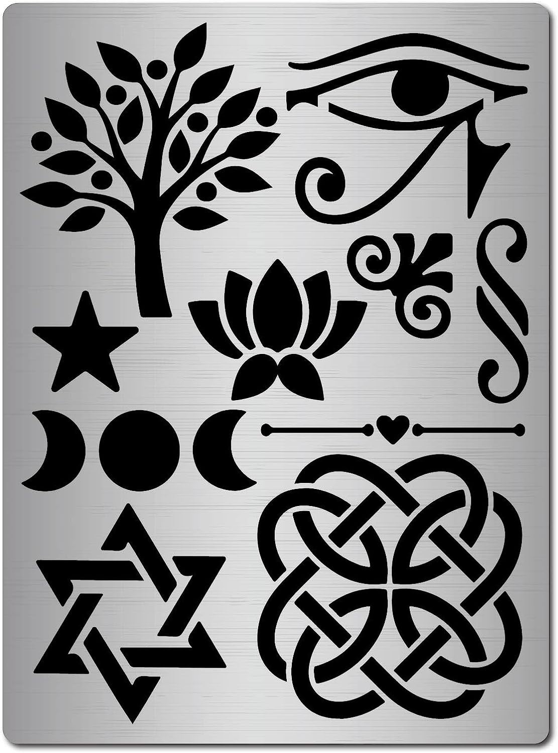 Metal Eye of Horus Stencil Tree of Life Lotus Moon Viking Symbol Celtic ...