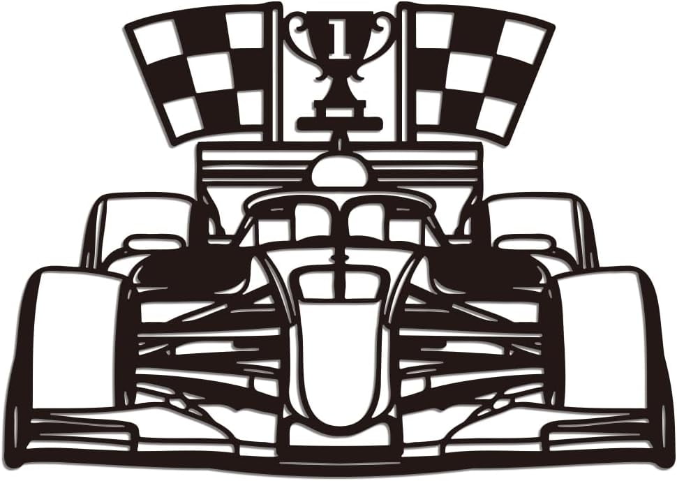 Metal F1 Racing Car Wall Art Decor Race Car Metal Wall Art Hanging ...