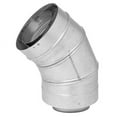 Metal Fab Vent Pipe Elbow, 45 Degree,9.50 in L RTG20151GB - Walmart.com