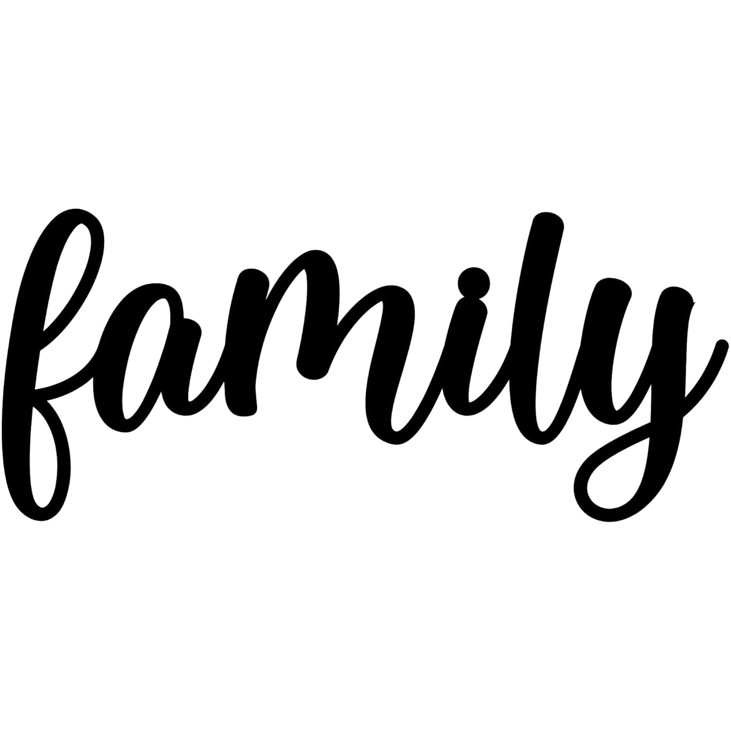 Metal Family Wall Sign, Family Wall Decor, Family Word Sign, Happy ...