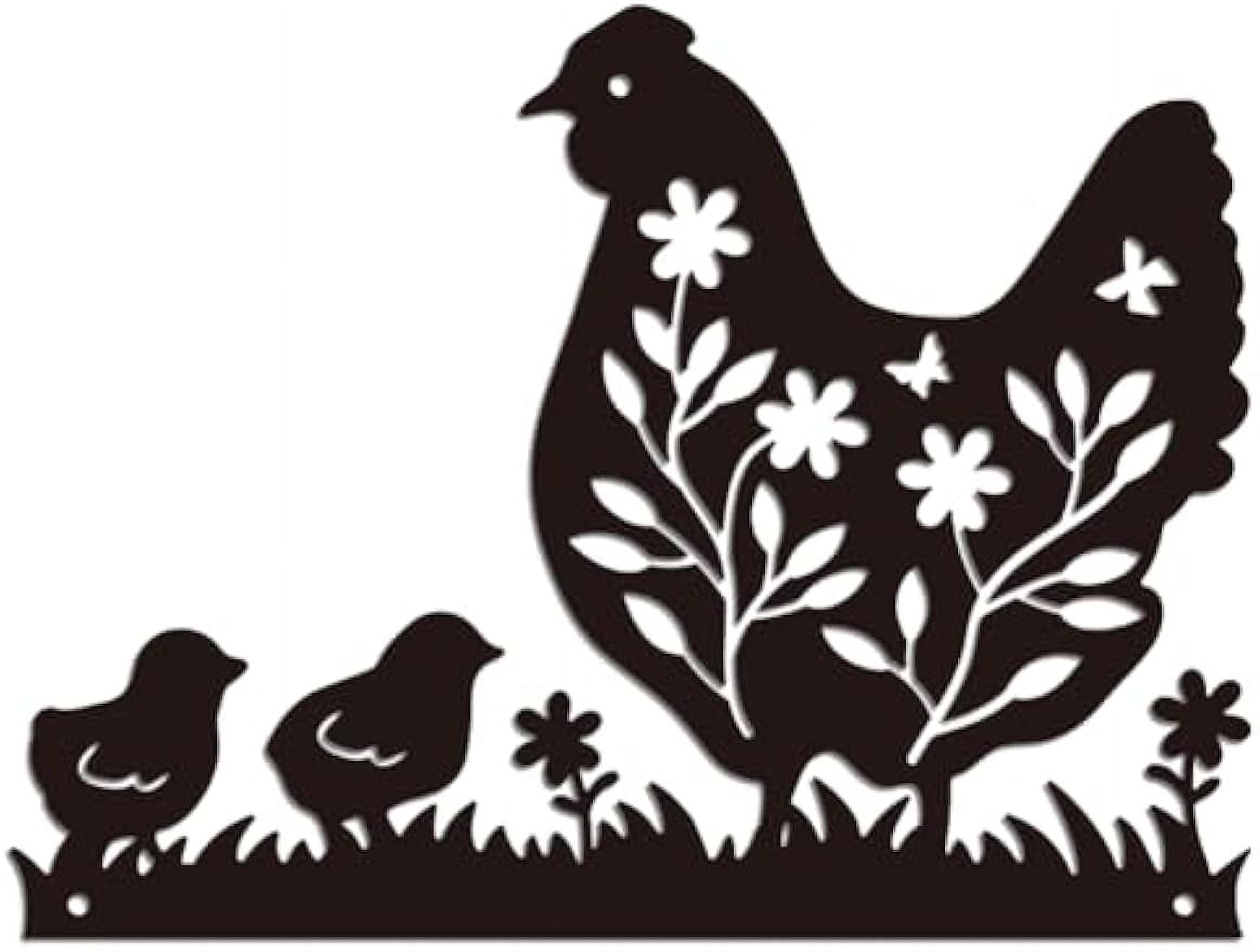 Metal Farmhouse Hen Wall Art Decor Farmhouse Chicken Coop Metal Wall ...