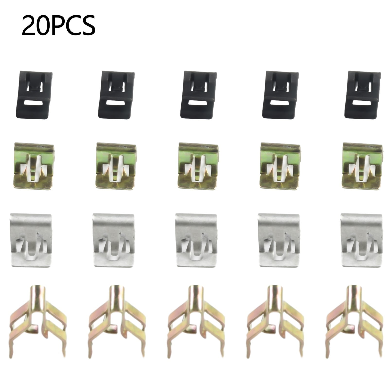 Metal Fasteners For Car Panels Trim And Interiors Pack Of 20 Clips ...