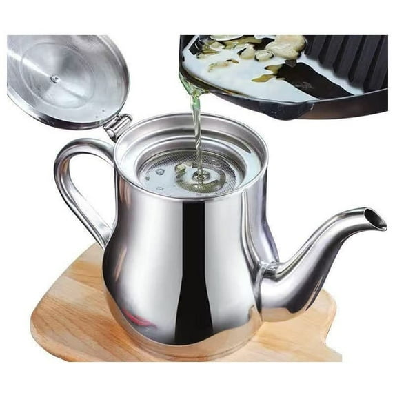 Metal Fat Separator Gravy Strainer Soup Grease Oil Separator Grease ...