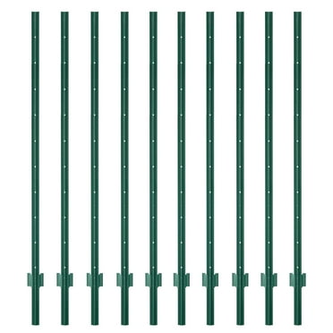 Fence Posts Toriexon 10 Packs 4Feet, Heavy Duty Metal Fence Post With U ...