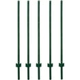 Metal Fence Post Wide Fence U Post Green 7 Feet, Pack of 5, for Garden ...