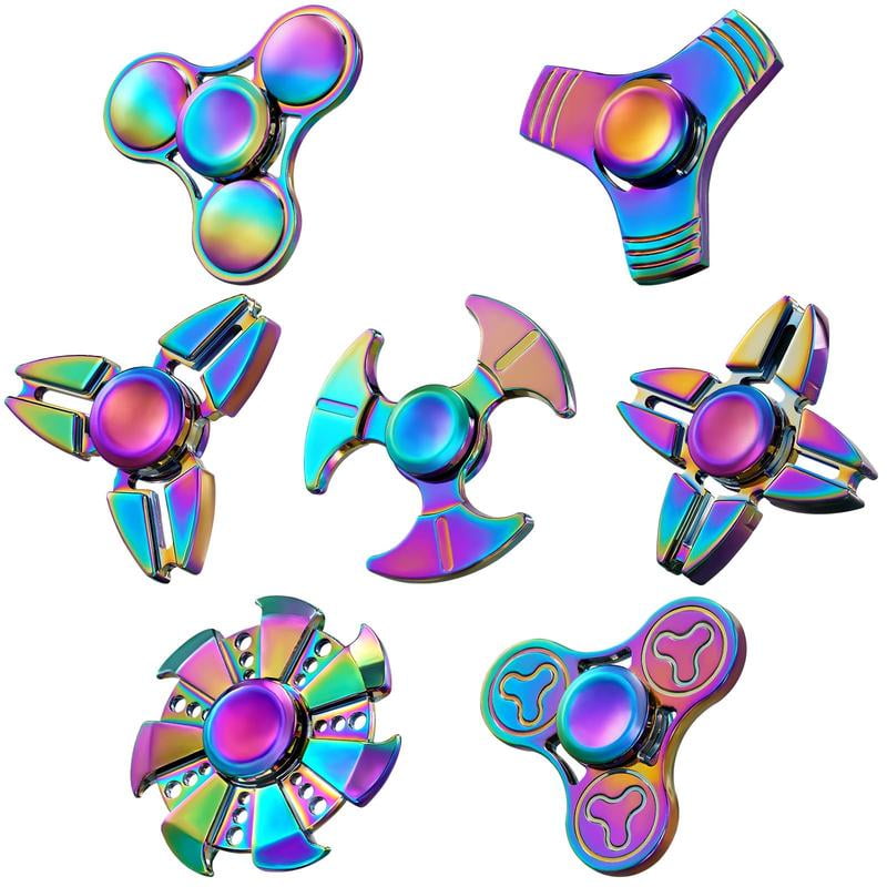 Metal Fidget Spinner for Kid Adult,Sensory Hand Fidget Toy 7 Pack ...