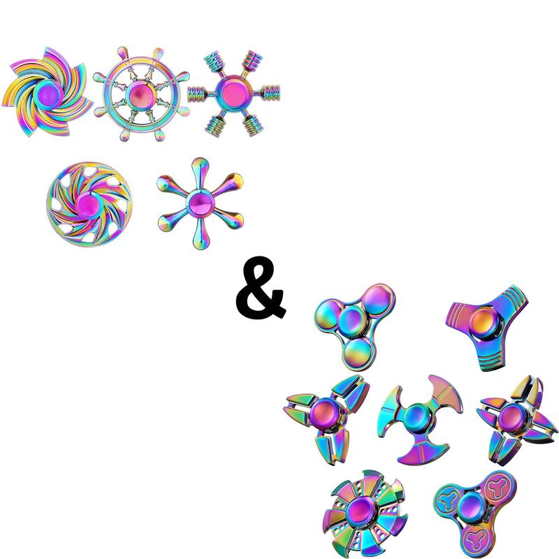 Metal Fidget Spinner for Kid Adult,Sensory Hand Fidget Toy 7 Pack ...