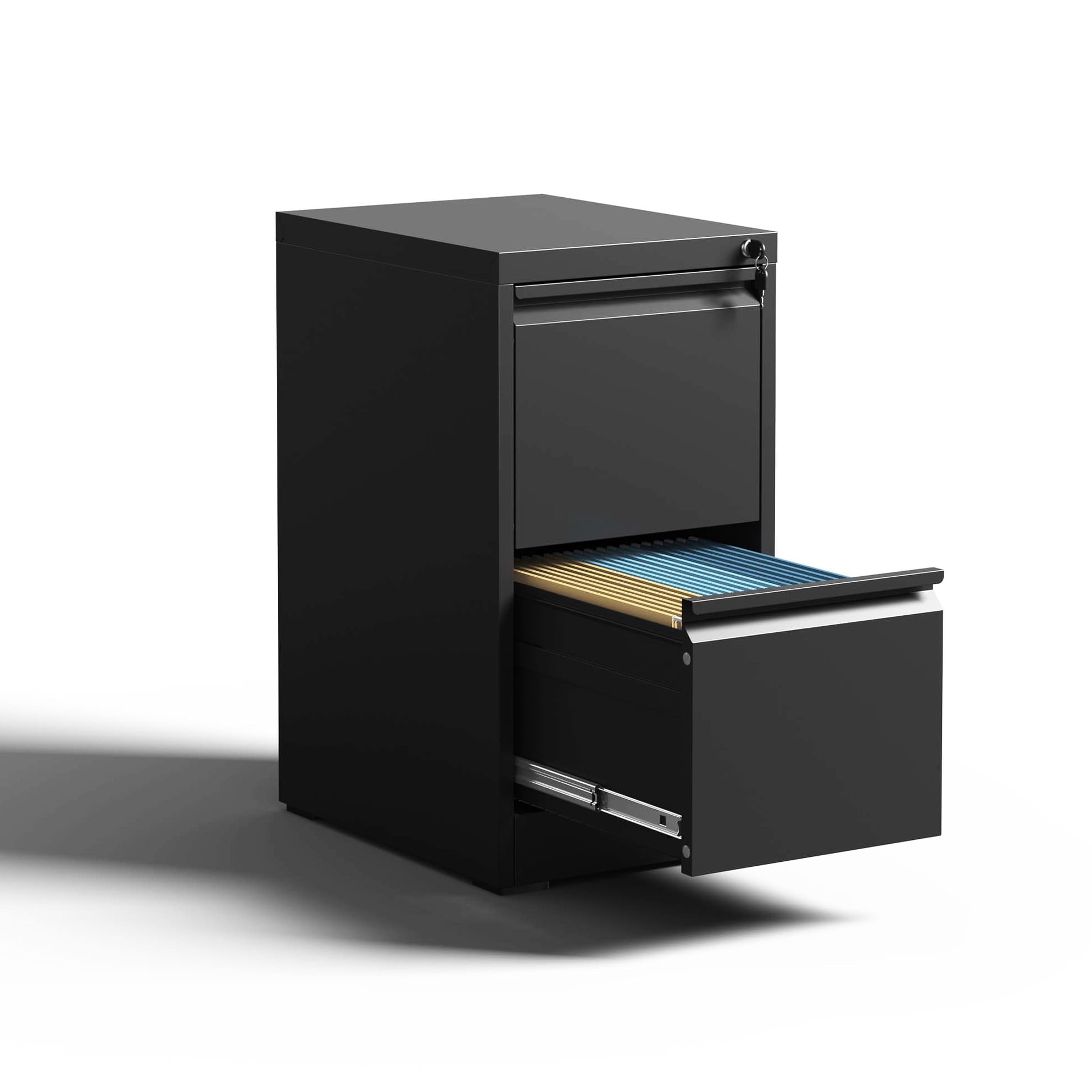 Metal File Cabinet With Lock - 2 Drawer Office/home Storage Solution ...