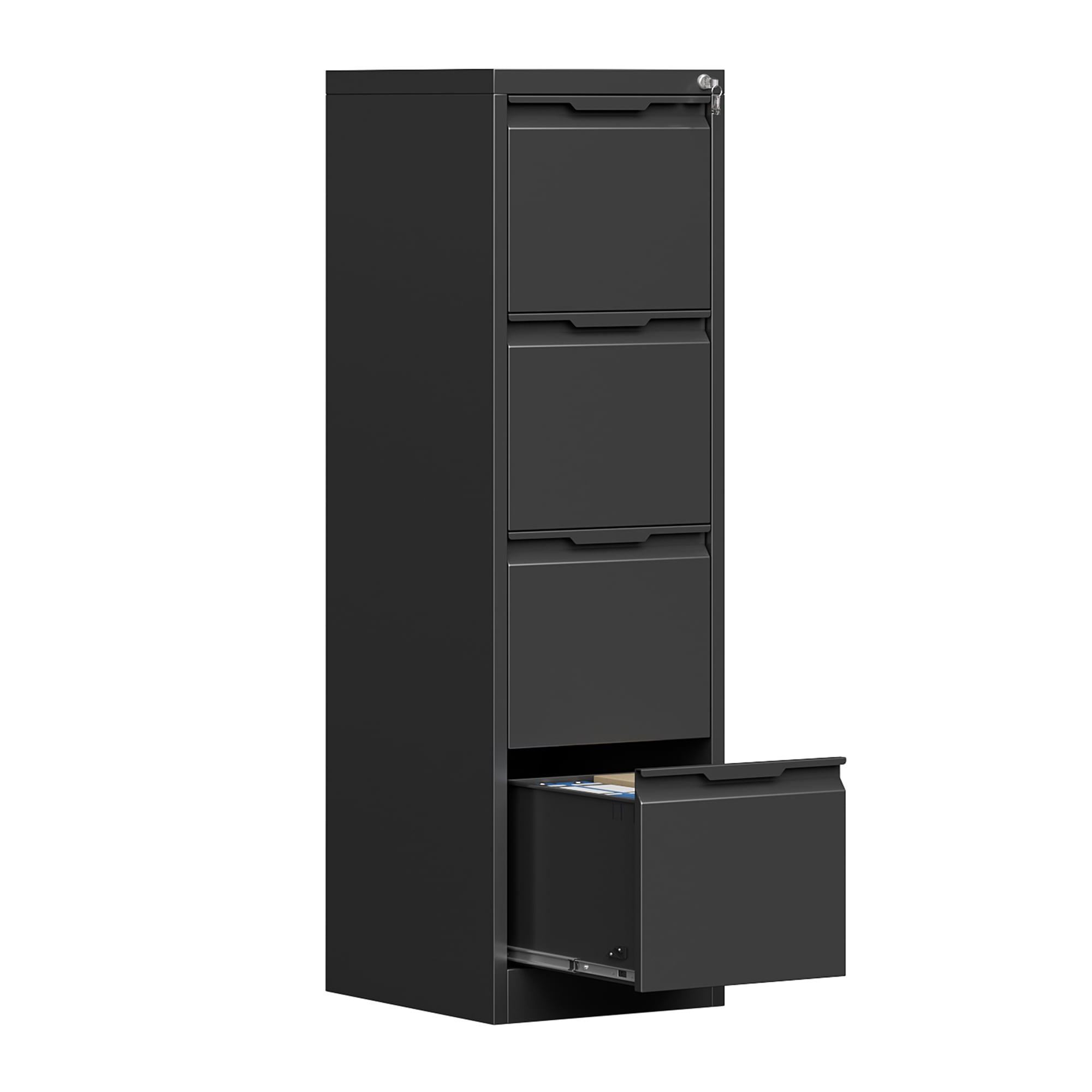 4 Drawer File Cabinets with Lock, Small Filing Cabinets for Home Office ...