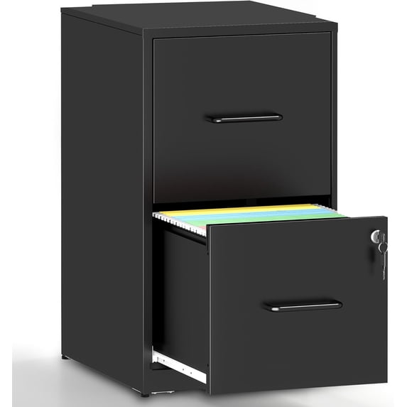 Filing Cabinet with Drawer for Home Office, Locking Vertical File ...