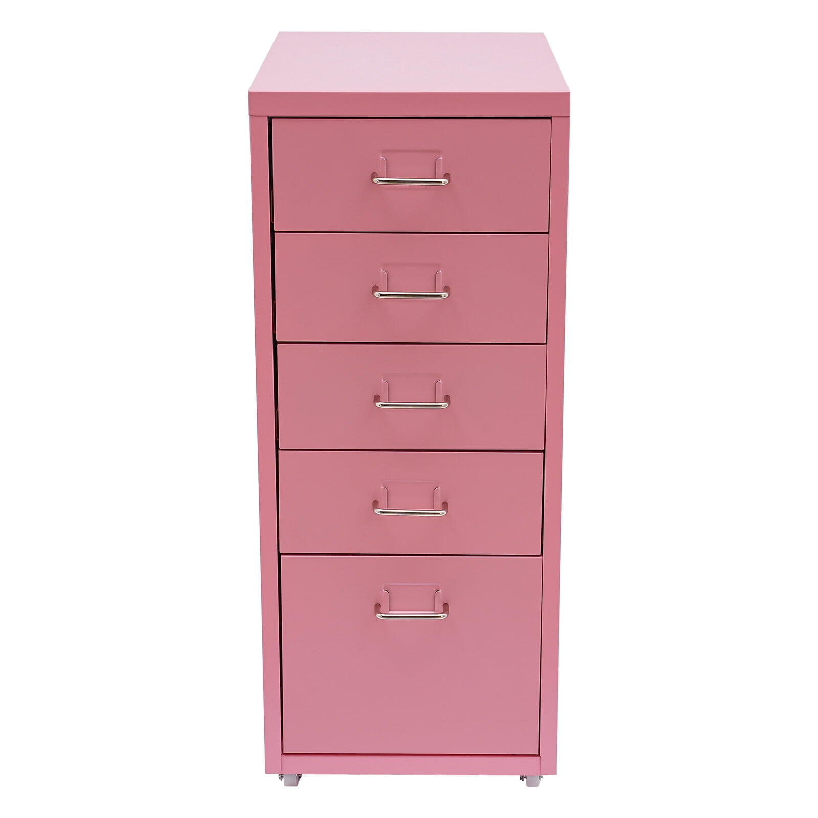 Metal File Storage Cabinet 5-Drawer Storage Cabinet with Wheels Free ...