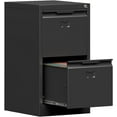 Metal Filing Cabinet with Lock,Vertical File Cabinet 2 Drawer,Black ...
